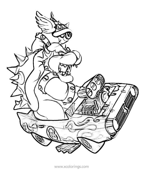 Mario Kart Bowser Coloring Pages - XColorings.com Mario Kart Bowser Coloring Pages - XColorings.com