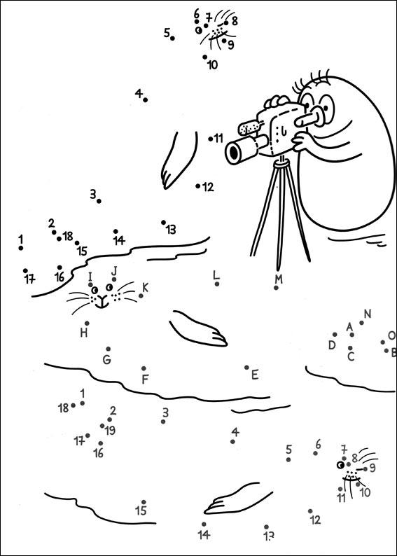 Barbapapa Coloring Pages Connect The Dots By Number XColorings