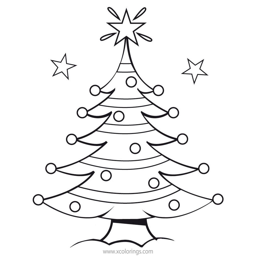 Christmas Tree With Ornaments Coloring Pages XColorings christmas-tree-with-ornaments-coloring-pages-xcolorings