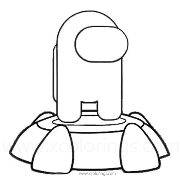 Among Us Coloring Pages Orange is Sus Vote Him Out - XColorings.com