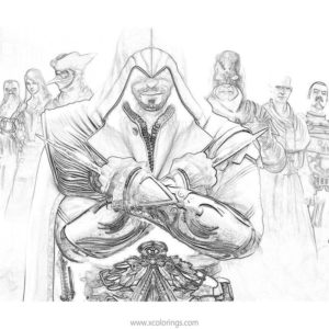 Assassin's Creed Coloring Pages Altair - XColorings.com