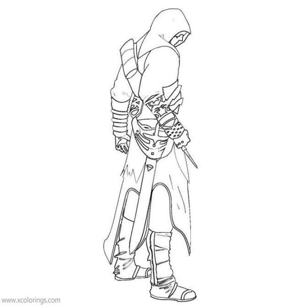 Assassin's Creed Coloring Pages Eizo and Ninja - XColorings.com