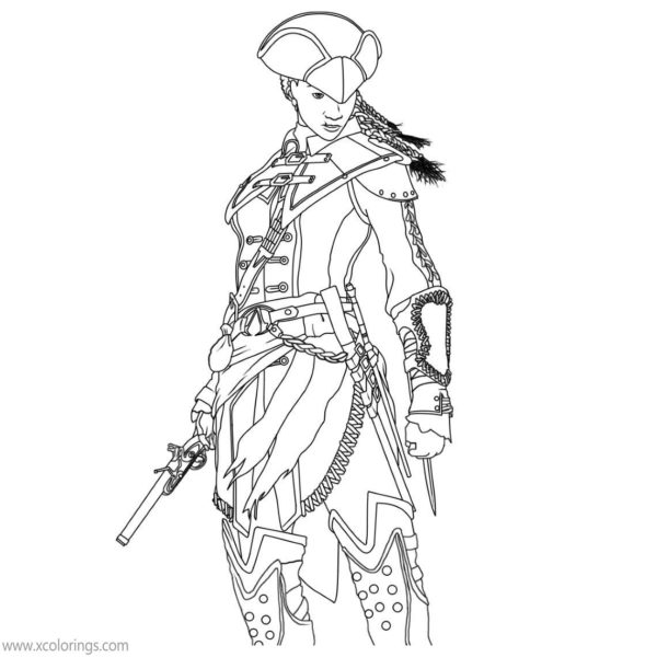 Assassin's Creed Coloring Pages Altair - XColorings.com