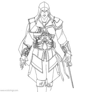Assassin's Creed Coloring Pages Altair - XColorings.com