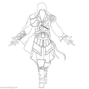 Assassin's Creed Coloring Pages Altair - XColorings.com