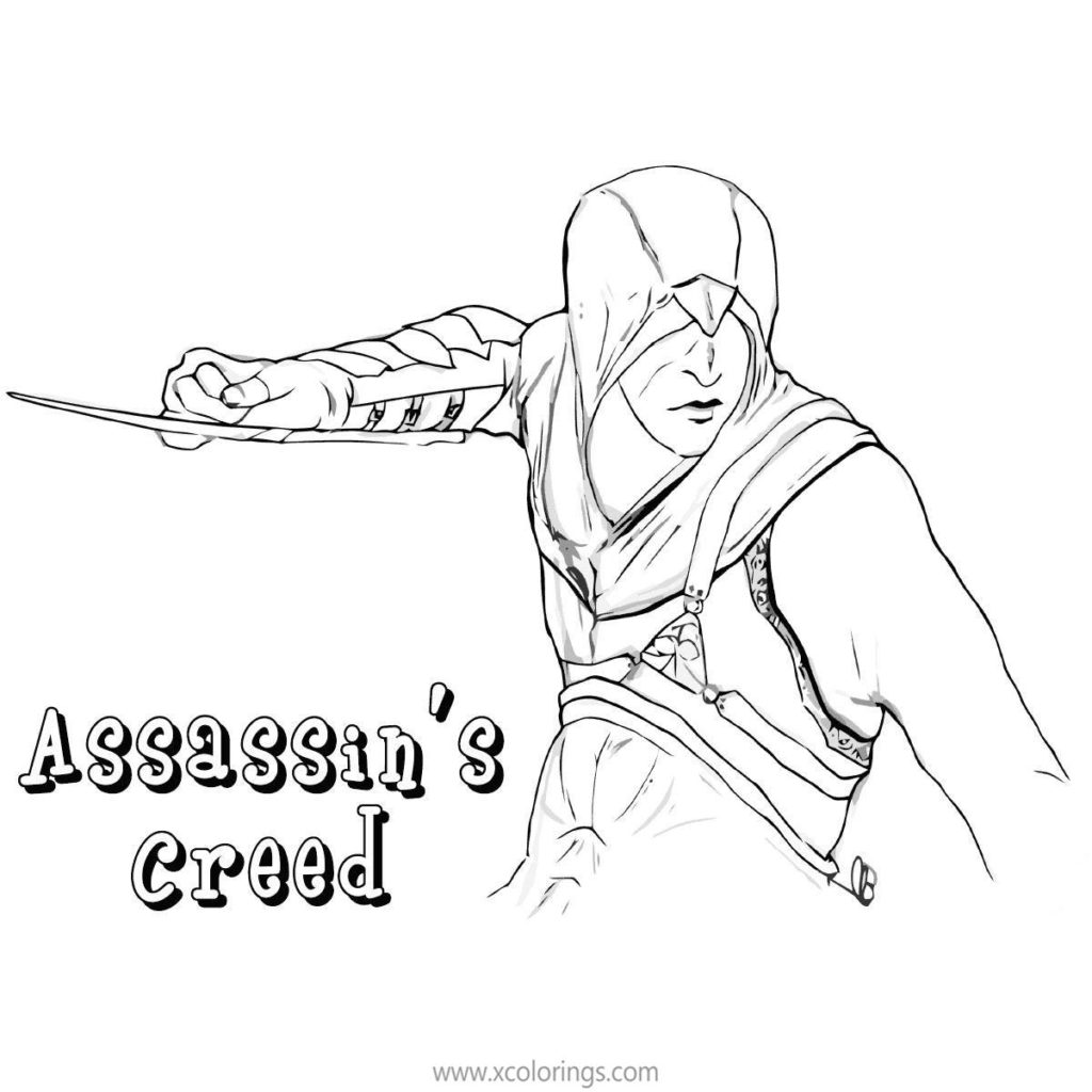 Assassin's Creed Coloring Pages Altair - XColorings.com