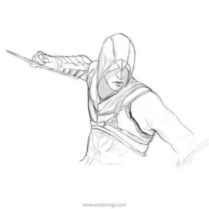 Assassin's Creed Coloring Pages Altair - XColorings.com