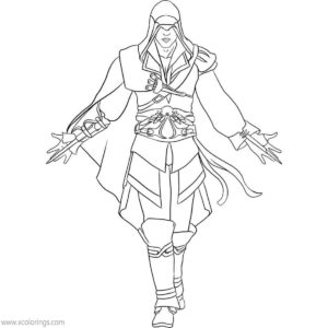 Assassin's Creed Coloring Pages Altair - XColorings.com