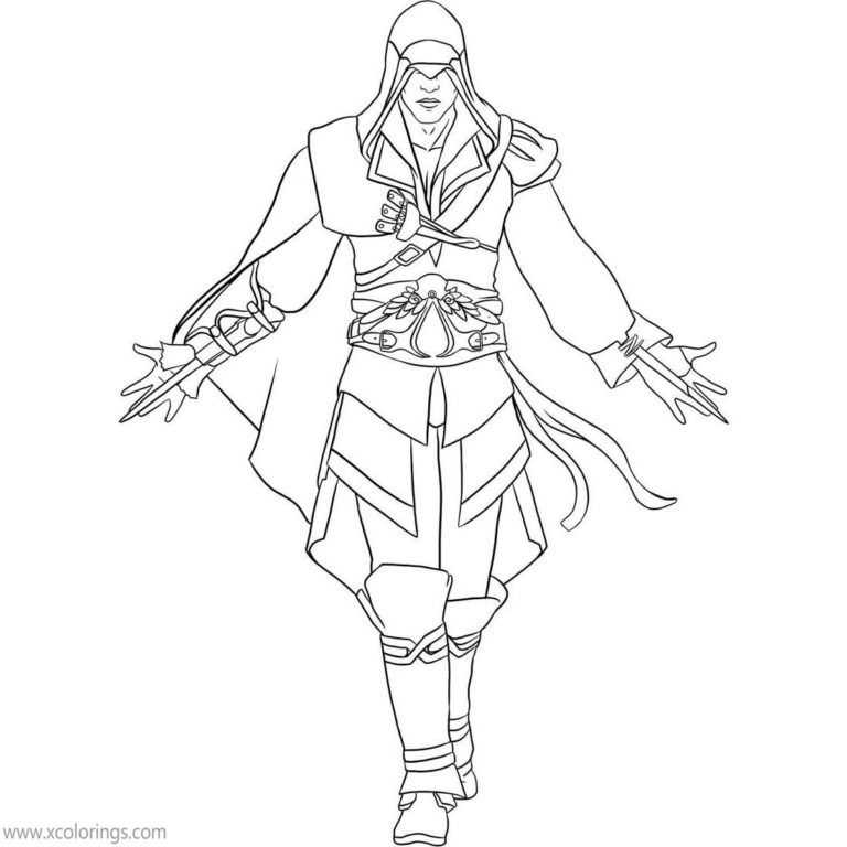 Assassin's Creed Coloring Pages Altair - XColorings.com