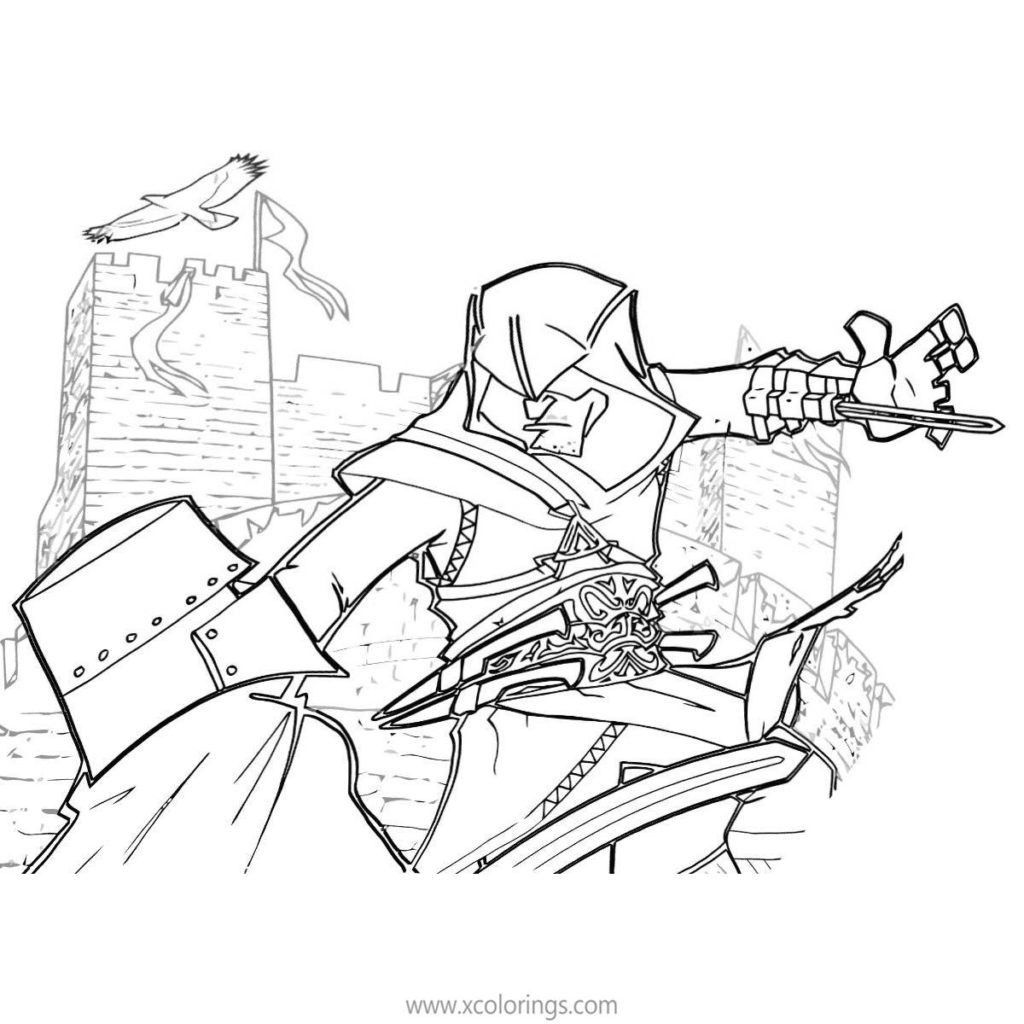 Assassin's Creed Coloring Pages Altair - XColorings.com