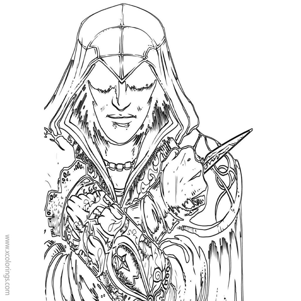 Assassin's Creed Logo Coloring Pages - XColorings.com
