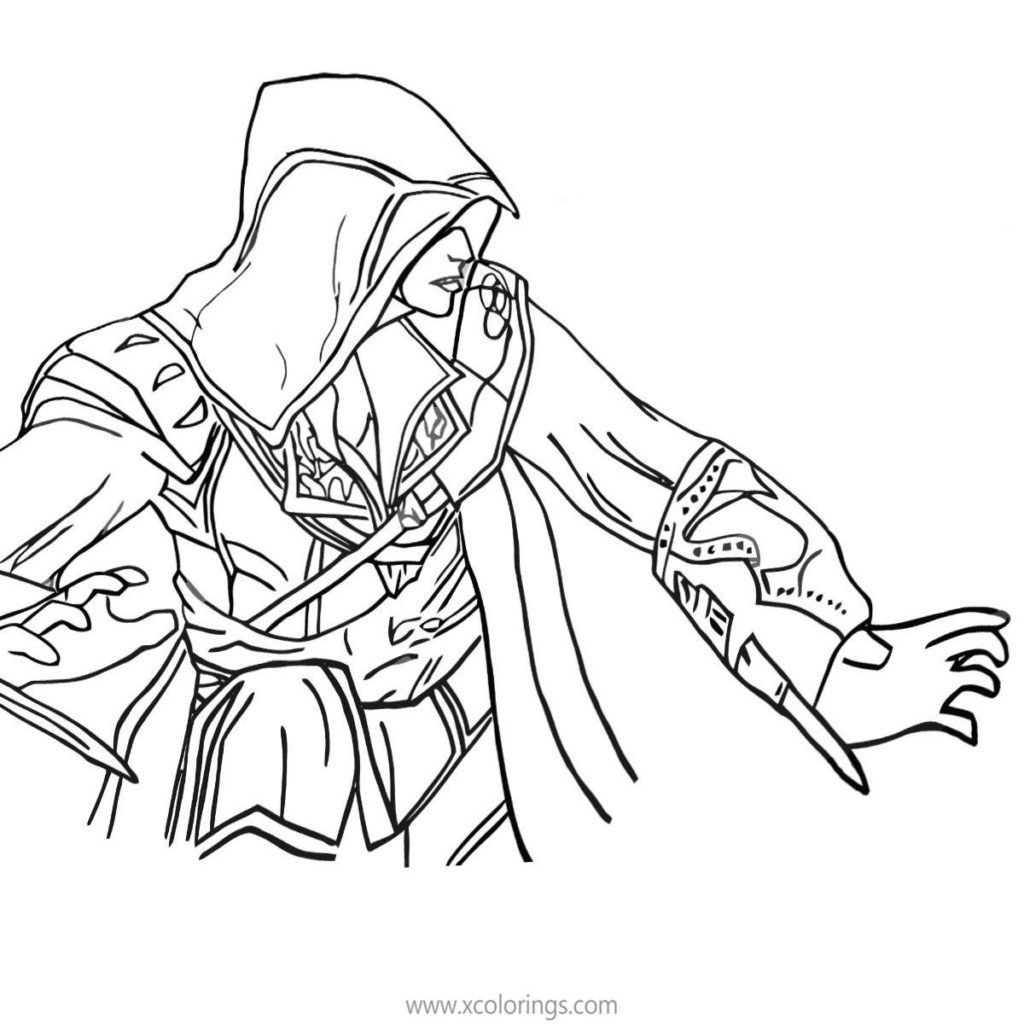 Assassin's Creed Character Connor Coloring Pages - XColorings.com