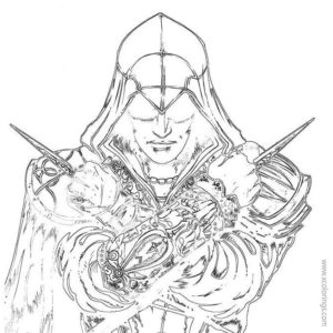 Assassin's Creed Coloring Pages Altair - XColorings.com