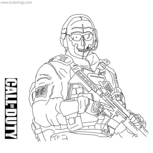 Call Of Duty Coloring Pages AK Gun - XColorings.com