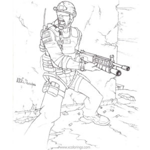 Call Of Duty Coloring Pages Ghost - XColorings.com