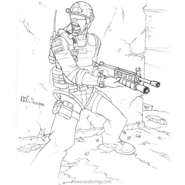 Call Of Duty Coloring Pages Ghost - XColorings.com