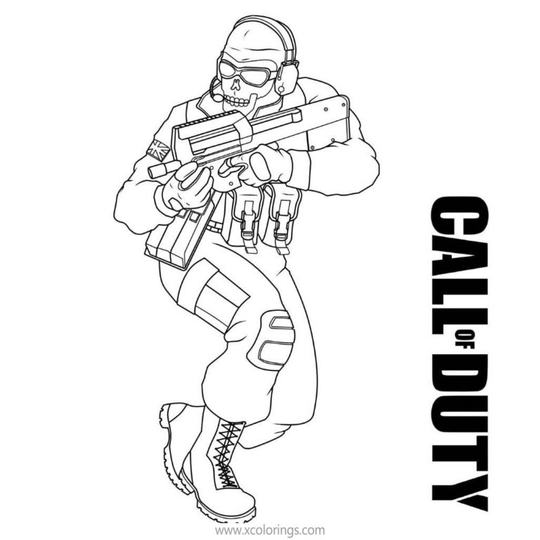Call Duty Ghost Coloring Pages Sketch Coloring Page