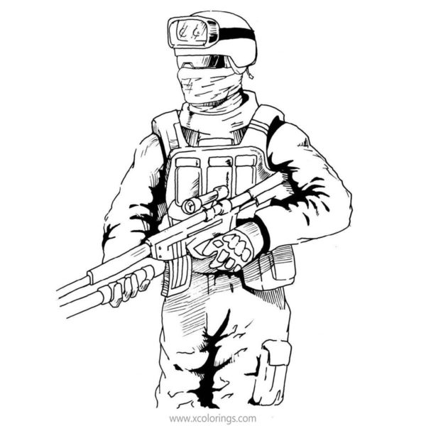 Call Of Duty Coloring Pages GHOST by birdboy100 - XColorings.com