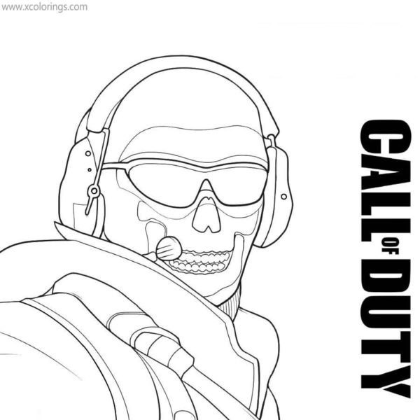 Call Of Duty Coloring Pages GHOST by birdboy100 - XColorings.com
