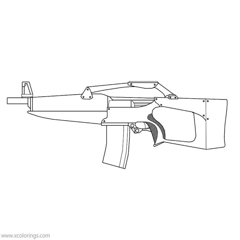 Call Of Duty Coloring Pages Pistol Gun - XColorings.com