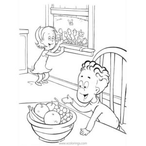 Cat In The Hat Coloring Pages Sally Walden - XColorings.com