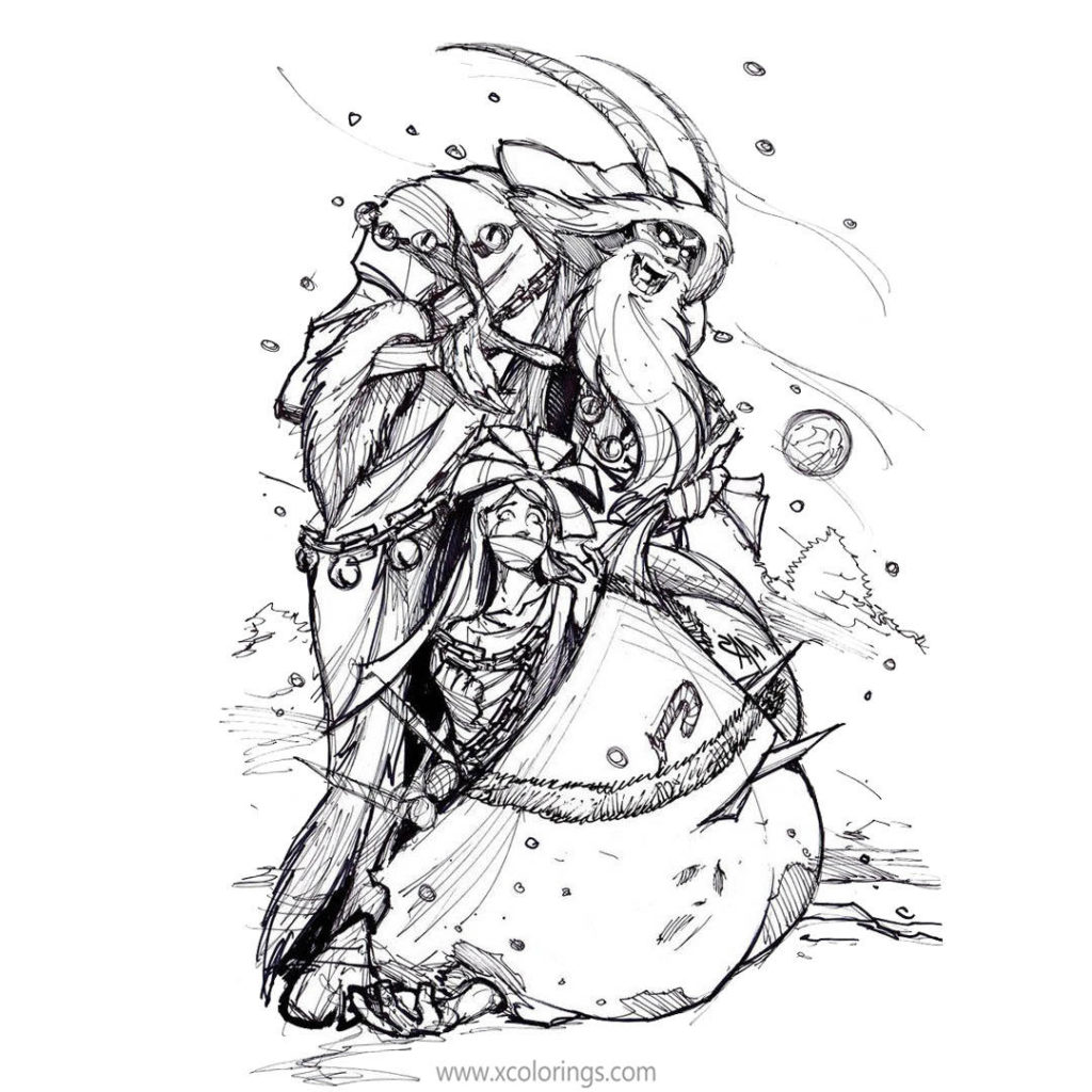 Story of Krampus Coloring Pages - XColorings.com