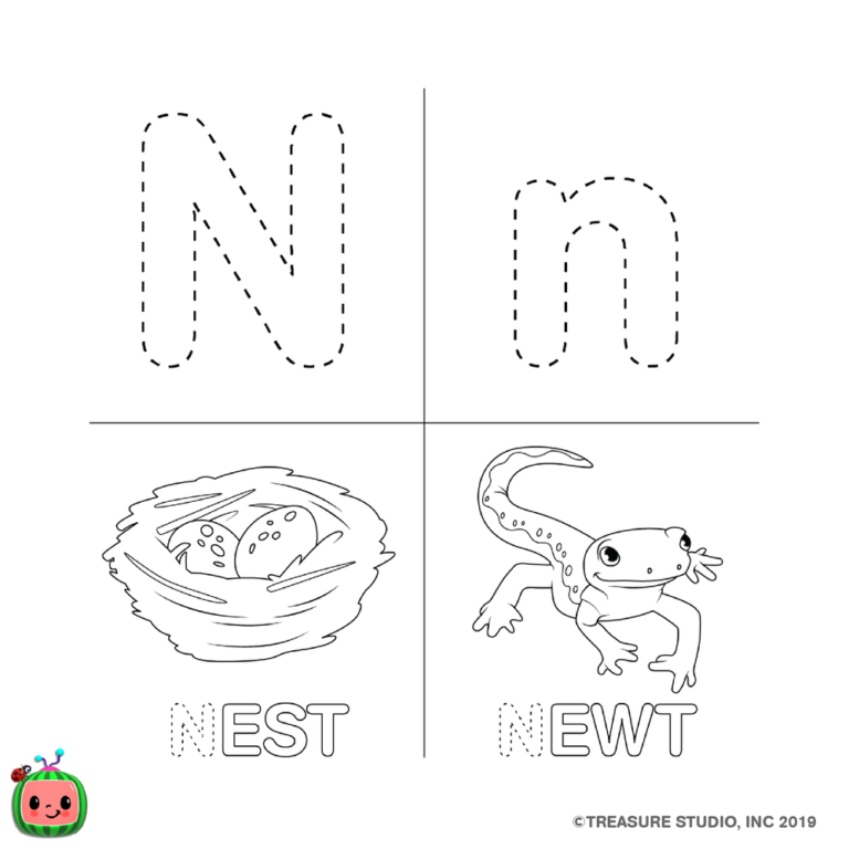 CoCoMelon ABC Coloring Pages Letter U - XColorings.com