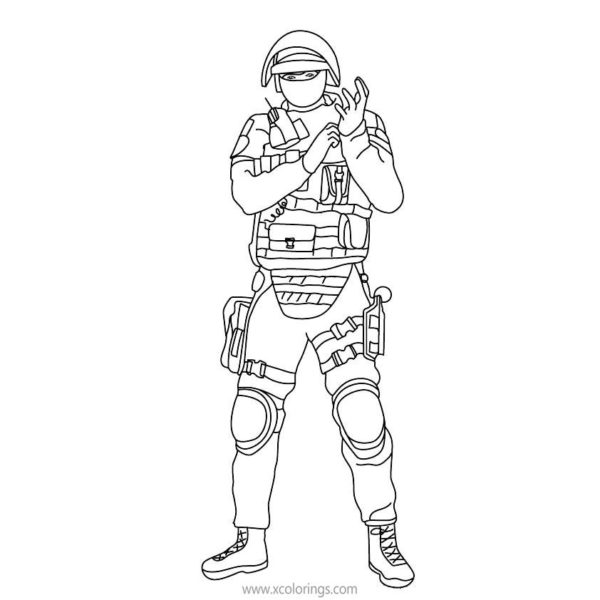 Rainbow Six Siege Coloring Pages Warden - XColorings.com