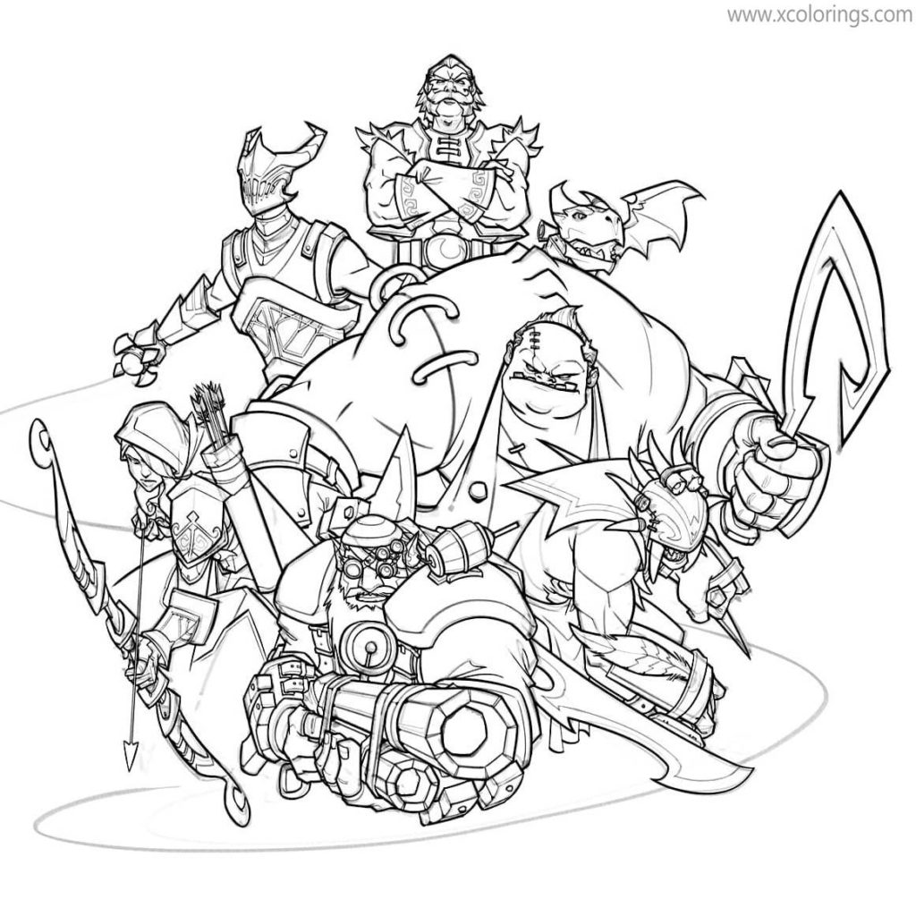 Dota 2 Coloring Pages Drow Ranger - XColorings.com