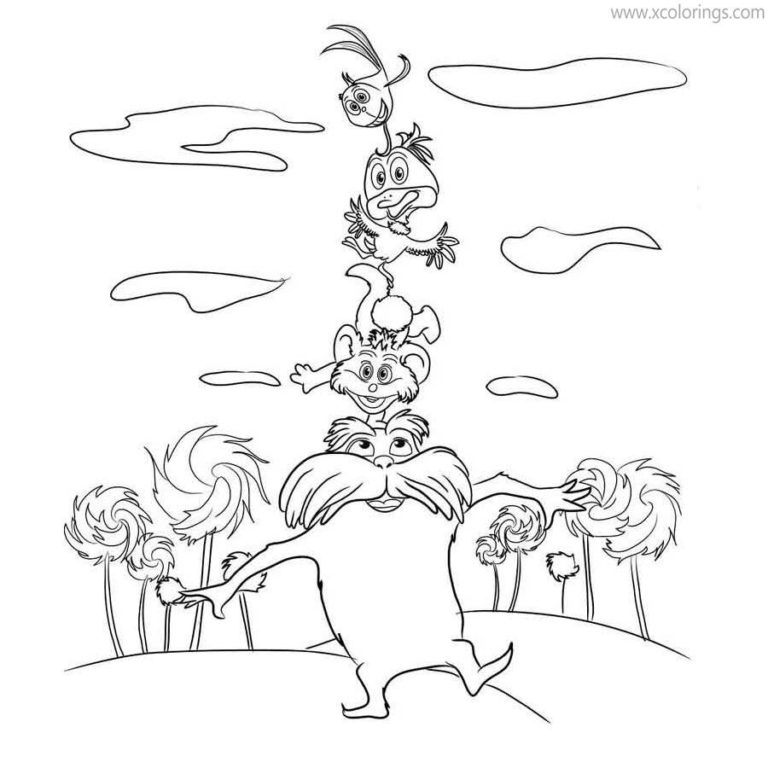 Lorax Coloring Pages Lorax Outline - XColorings.com