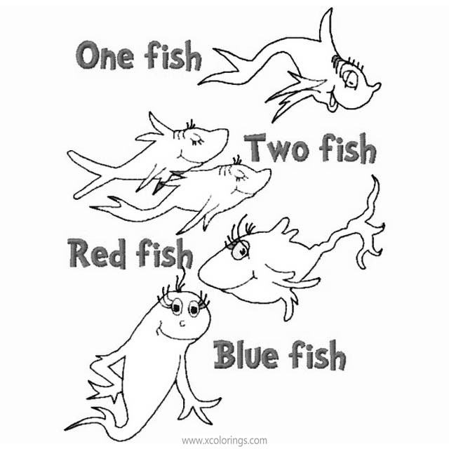 One Fish Two Fish Coloring Pages Printable Printable Word Searches