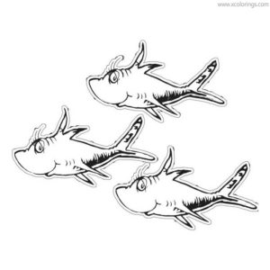 Dr. Seuss One Fish Two Fish Red Fish Blue Fish Coloring Pages Linear ...