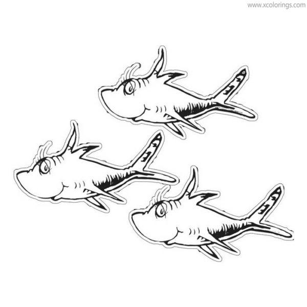 One Fish Two Fish Red Fish Blue Fish Coloring Pages Printable ...