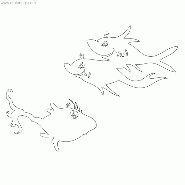 One Fish Two Fish Red Fish Blue Fish Coloring Pages Activity Sheets ...