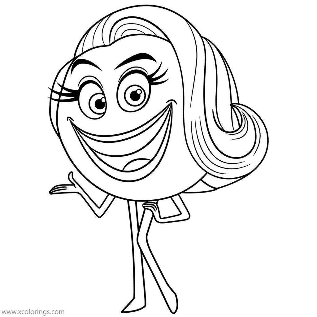 Emoji Movie Coloring Pages Mel Meh - XColorings.com