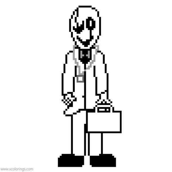 Undertale Gaster Coloring Pages - XColorings.com