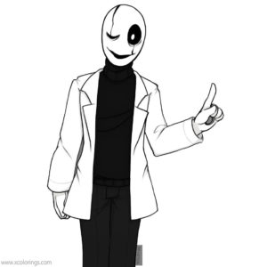 Undertale Gaster Coloring Pages - XColorings.com