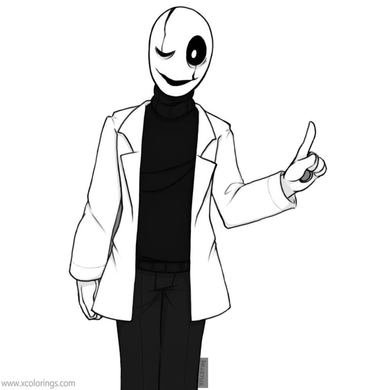 Undertale Gaster Coloring Pages - XColorings.com