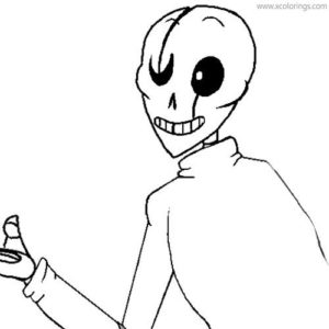 Undertale Gaster Coloring Pages - XColorings.com