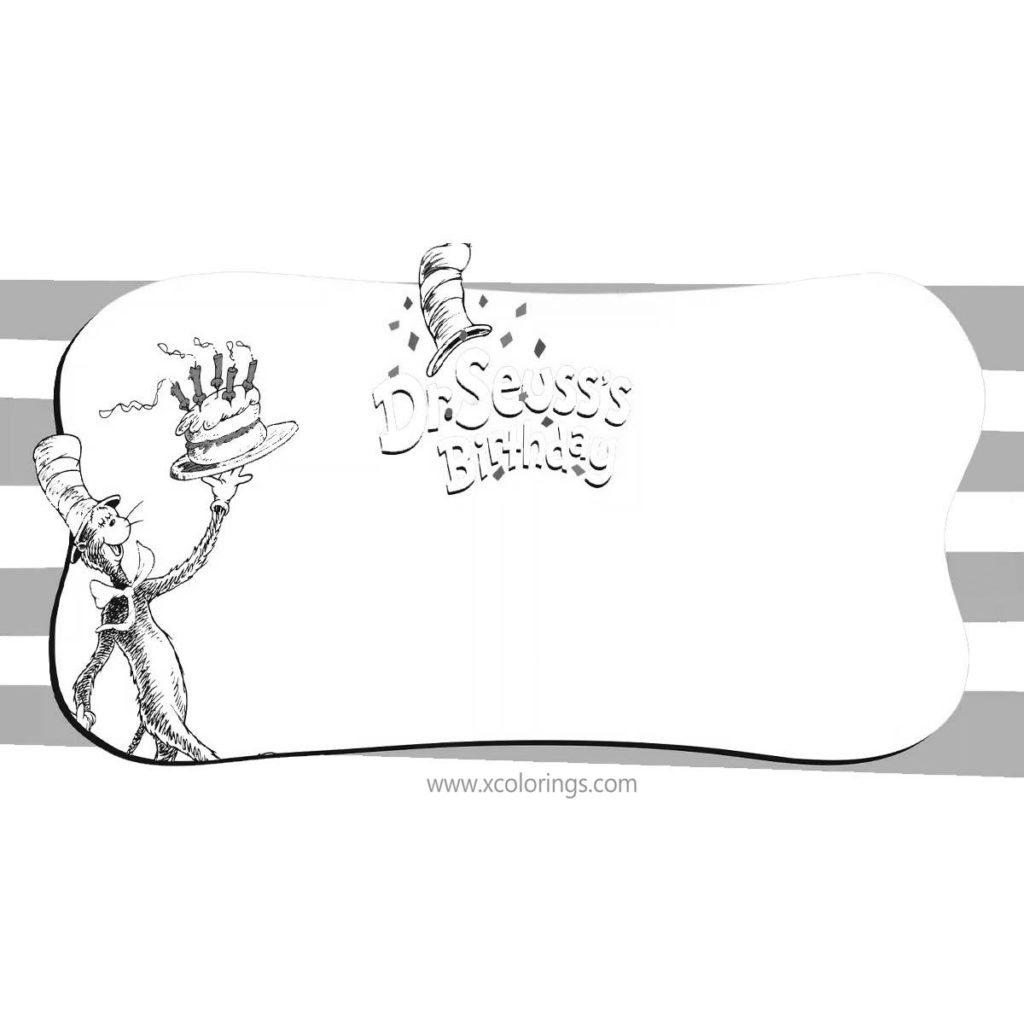 Happy Birthday Dr Seuss Coloring Sheets - XColorings.com
