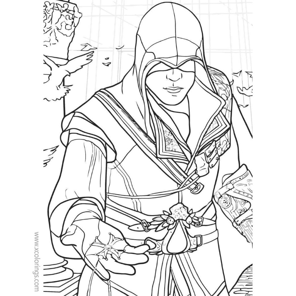 Assassin's Creed Coloring Pages Tutorial - XColorings.com