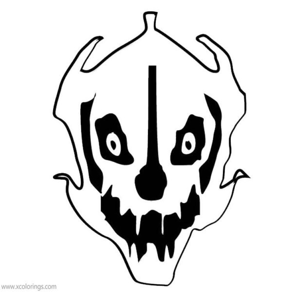 Gaster Blaster Face Coloring Pages - XColorings.com