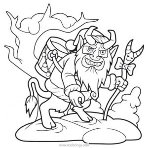 Story of Krampus Coloring Pages - XColorings.com