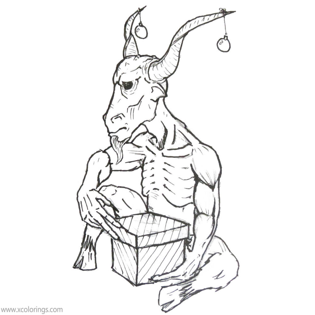 Story of Krampus Coloring Pages - XColorings.com