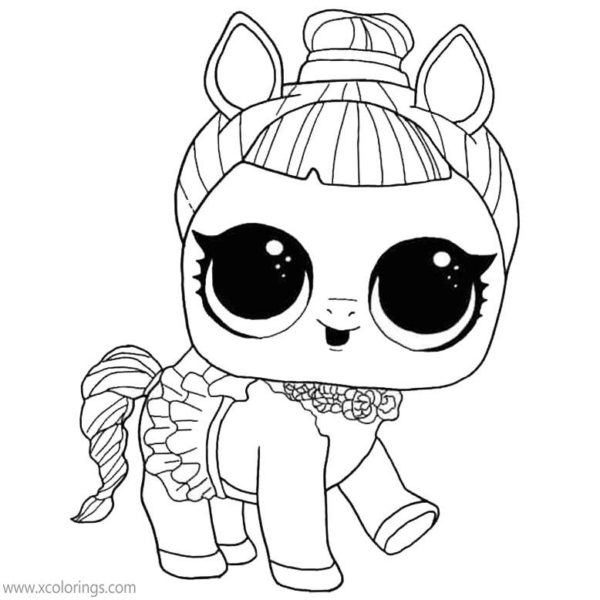 LOL Pets Coloring Pages Fancy Haute Dog - XColorings.com
