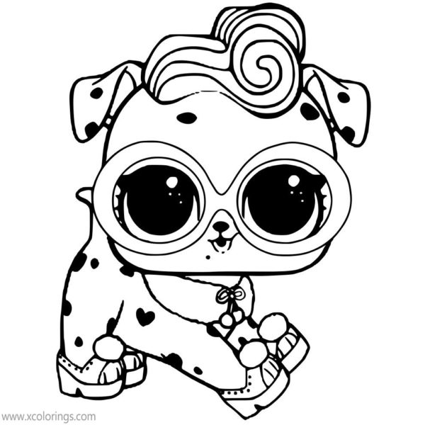 LOL Pets Coloring Pages Fancy Haute Dog - XColorings.com