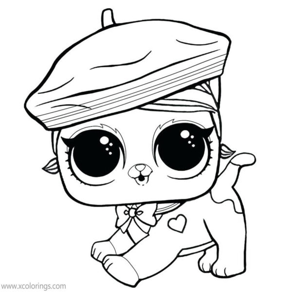 LOL Pets Coloring Pages Fancy Haute Dog - XColorings.com