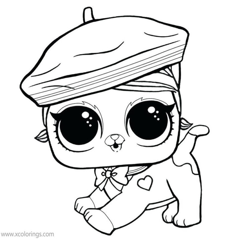 LOL Pets Coloring Pages Fancy Haute Dog - XColorings.com