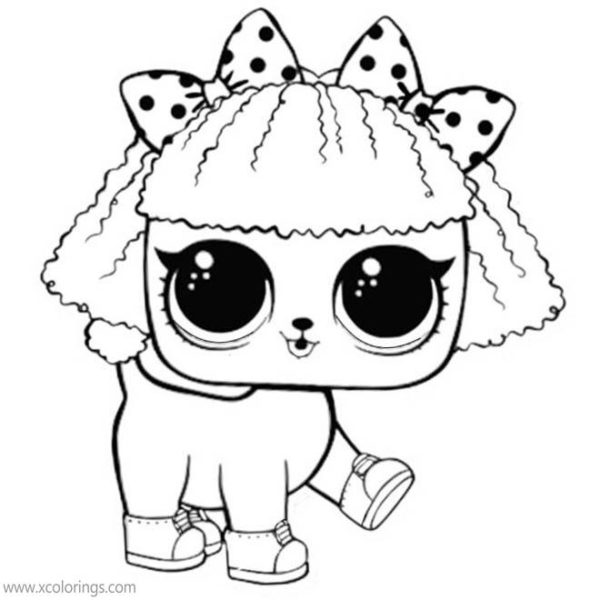 LOL Pets Coloring Pages Fancy Haute Dog - XColorings.com