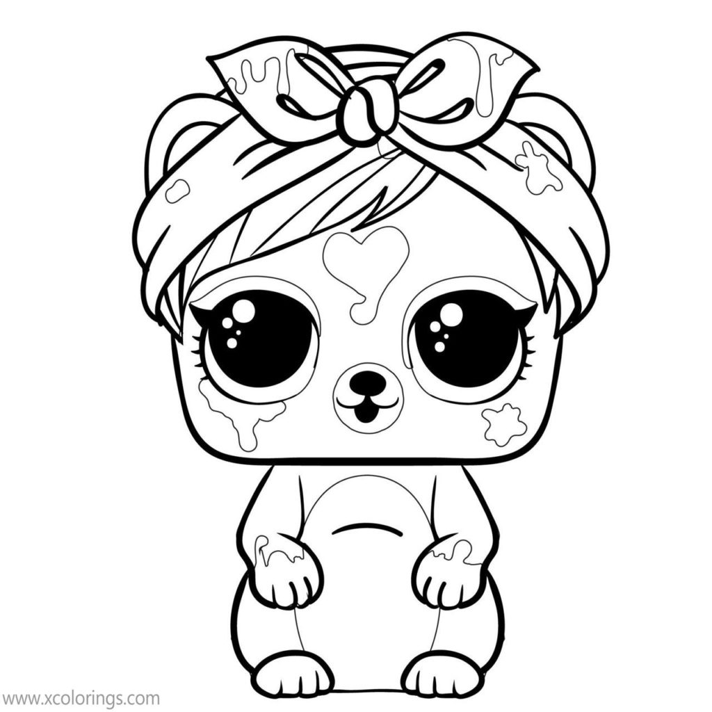 LOL Pets Coloring Pages Fancy Haute Dog - XColorings.com